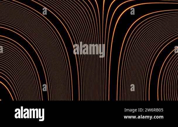 Curved lines are distorted in computer space. Design. Neon curved lines ...