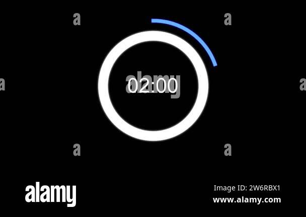 Ten second stopwatch animation. Digital timer countdown clock, White ...