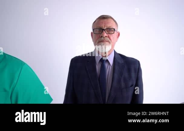 Businessman, doctor and cook in uniform. Portrait of three people of ...