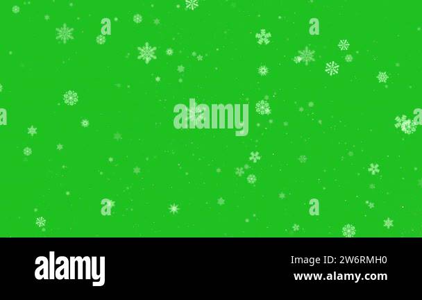 Snowflakes on Chroma Key background. Snow falling down slowly 4K ...