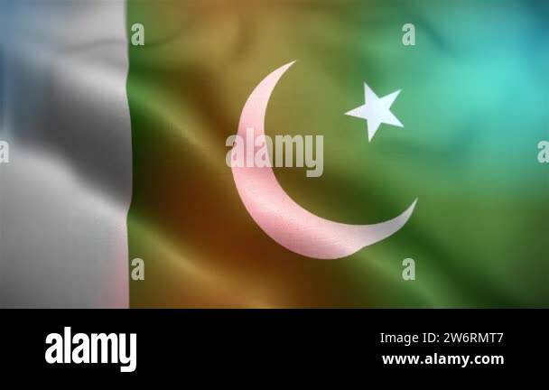 International flag of Pakistan . Pakistan flag seamless closeup waving ...