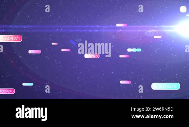 Animation of cursors over social media icons and numbers on multi ...