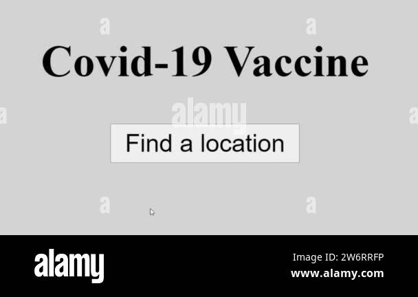 Mouse Cursor Slides Over And Clicks Find a Location For Covid-19 ...