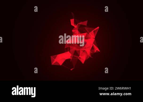 Abstract Moving Triangles. Polygons Animation. Digital, Communication ...