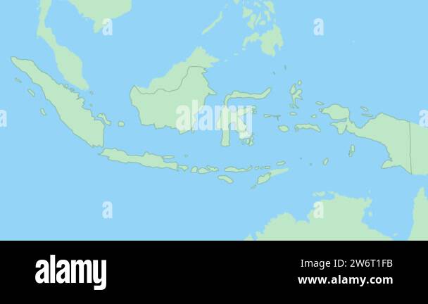 Map of Indonesia with pin of country capital. Indonesia Map with ...
