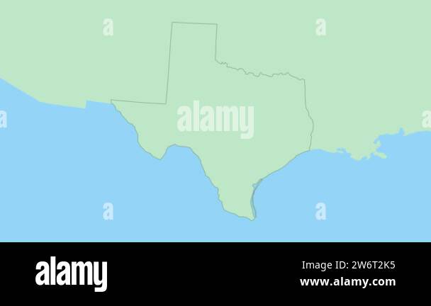 Map of Texas with pin of country capital. Texas Map with neighboring ...