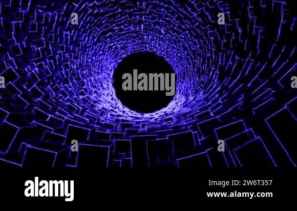 VJ Loop video. 3d round of cubes. round tunnel from a 3d Grid. ubic round tunnel wire 3D ...
