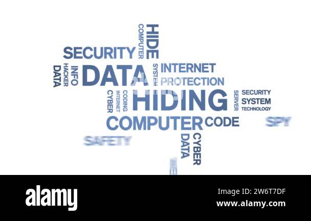 4k Data Hiding Animated Tag Word Cloud,Text Design Animation seamless loop Stock Video Footage ...