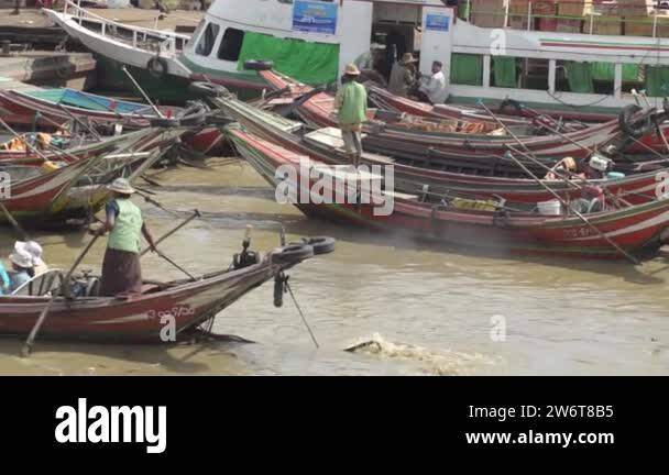 Boats jetty myanmar asia Stock Videos & Footage - HD and 4K Video Clips ...