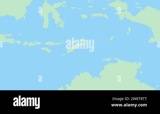 Map of East Timor with pin of country capital. East Timor Map with ...