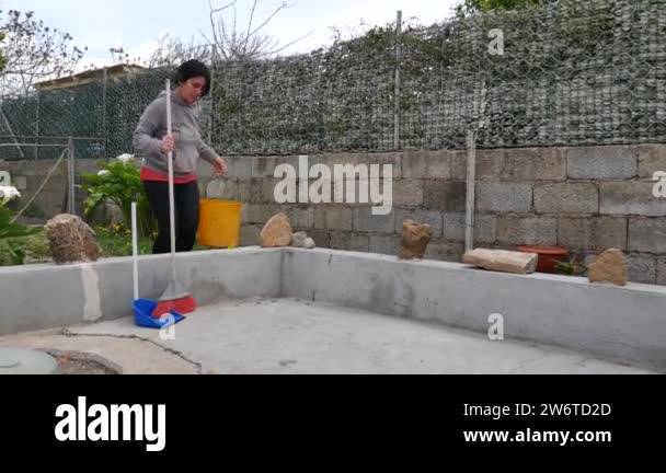 accidents while cleaning domestic house where a caucasian girl falls ...