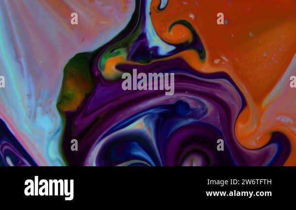 Colorful Abstract psychedelic liquid fluid light show, ink paint ...