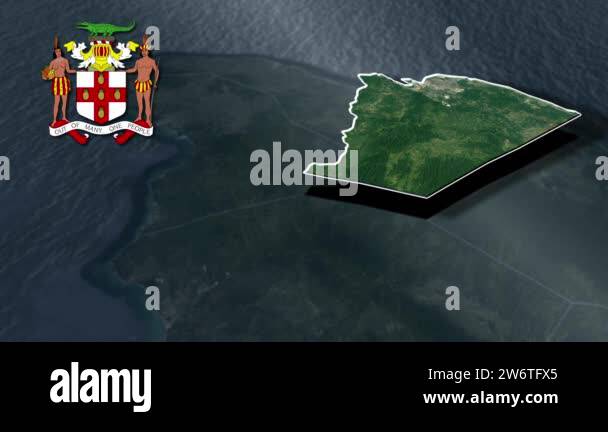 Parishes of Jamaica animation map Stock Video Footage - Alamy