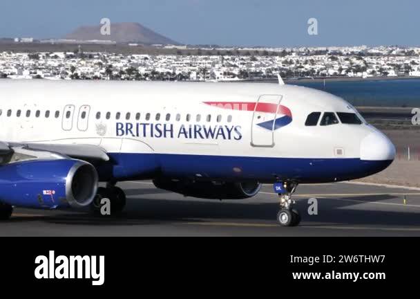 Fuselage and cockpit of Airbus A320 G-MEDK by British Airways. Zoom in ...
