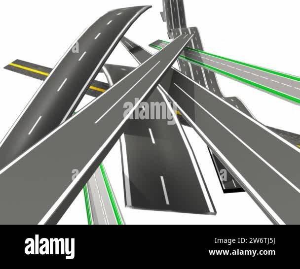 Abstraction on the theme of highways, intricacy, twisted routes ...