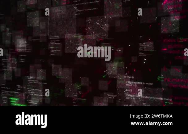 Futuristic hi tech graphic interface of a computer program, seamless loop. Animation. Digital ...