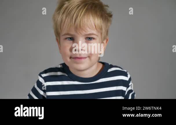 Happy Child Face Emotions Facial Expressions. Portrait Cute Little Boy ...