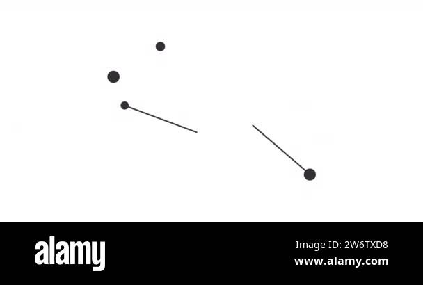 Triangulum constellation. Stars in the night sky. Constellation in line ...