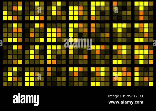 Abstract animated background with light show in orange design - square ...