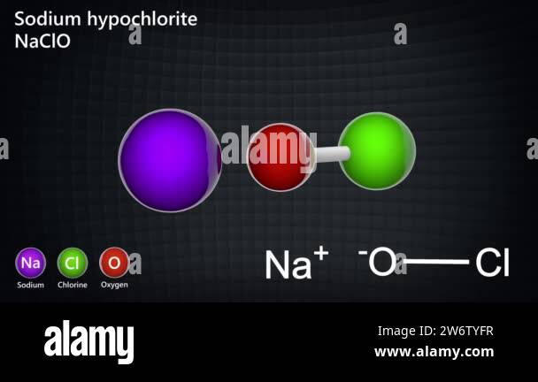 Sodium hypochlorite (NaOCl or ClNaO). It is used as an oxidizing and ...