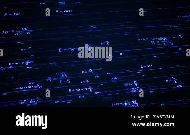 Many formulas in physics. Animation. Formulas for physics in electronic ...