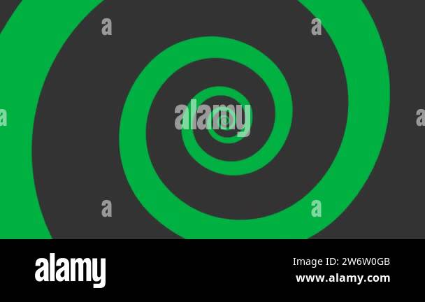 Hypnotize Black Spiral Spinning in Seamless Loop with Green Screen ...