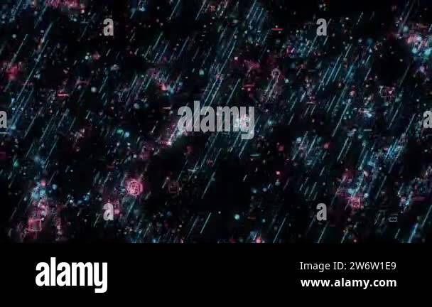 Abstract Technology Big Data Background Concept Motion Of Digital Data Flow Transferring Of