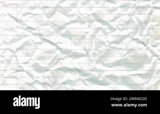 Paper background stop motion animation crumpled lined school pad notes ...