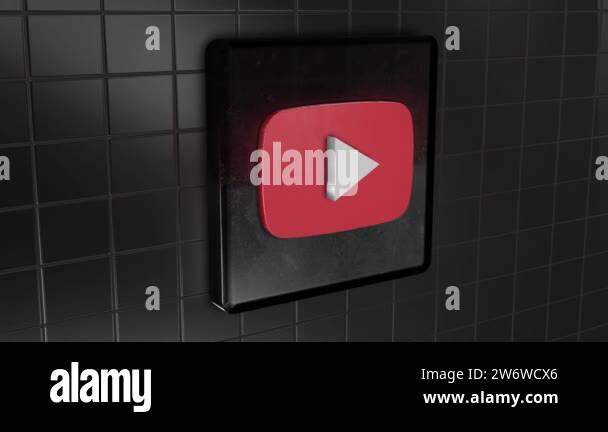 3D animated youtube logo Stock Video Footage - Alamy