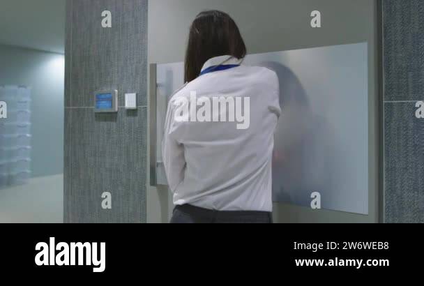 Security opening a wheel of large vault metal door with various access ...