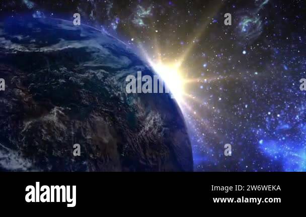 Planet earth from space. Planet Earth rotating animation. Realistic ...