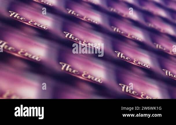 The End Final End Credit Cinematic Title Banner Background Concept. 4K ...