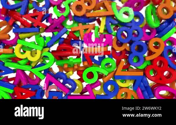 Numbers digits numerals fill screen math calculus school financial 4k ...