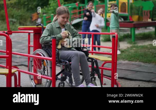 Girl hugging boy wheelchair Stock Videos & Footage - HD and 4K Video ...