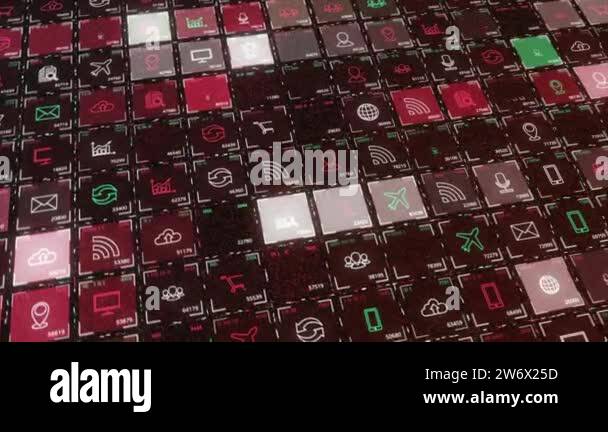 Living in online world, concept of digital communication. Animation ...