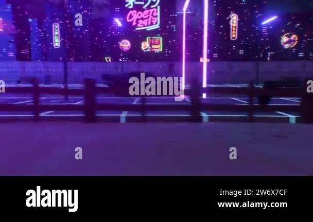 Car and city in neon cyberpunk style. 80s retrowave background 3d ...