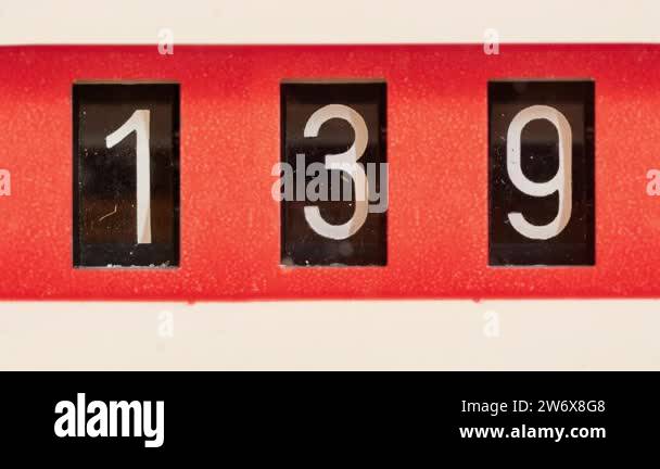 3 digit mechanical counter turning full loop Stock Video Footage - Alamy
