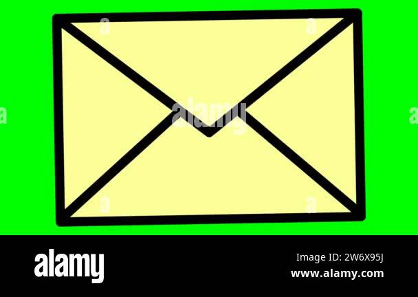 Animated beige icon of envelope. Symbol of e-mail shakes. Concept of ...