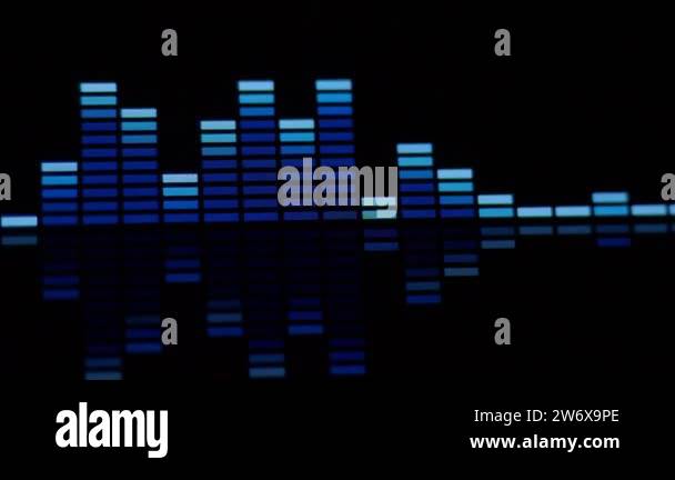 Music Equalizer bar. Audio waveform equalizer on black background loop ...