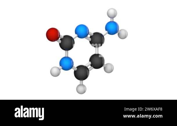 Cytosine. Nitrogenous base molecular structure(DNA and RNA parts ...