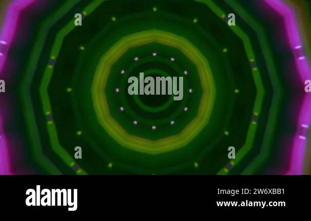 Immersion in psychedelic pattern. Motion. Dynamic color-changing ...
