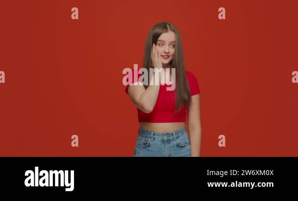 Disappointed young girl with facepalm gesture, feeling shame, regret ...