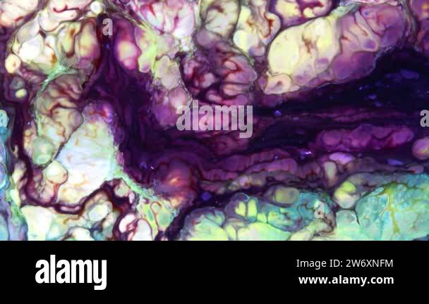 Colorful Abstract psychedelic liquid fluid light show, ink paint ...