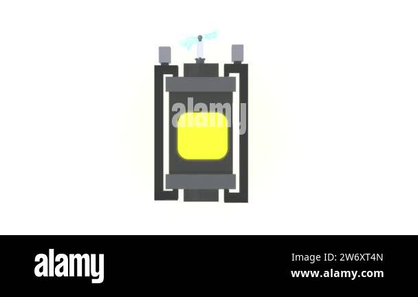 Thermonuclear reactor. Power generation animation. Cartoon Stock Video ...