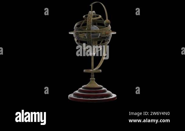 3D animation of Armillary sphere (astrolabe)Original 3D model:Armillary ...