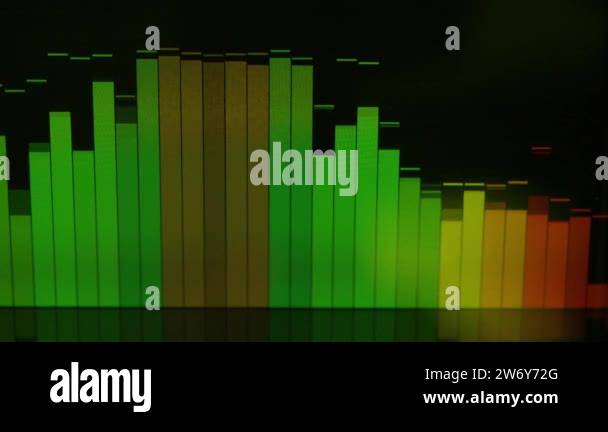 Music Equalizer bar. Audio waveform equalizer on black background loop ...