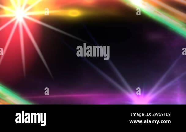 Colored very nice light effects in rotation and wave motion as ...