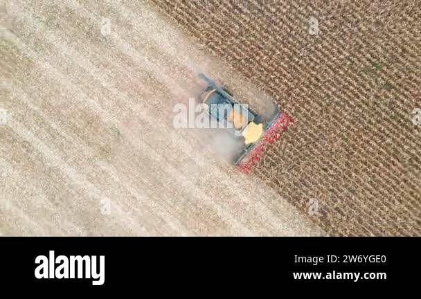 Combine tractor in barley field Stock Videos & Footage - HD and 4K ...