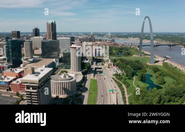 St Louis Downtown City Skyline Gateway Arch Midwest Urban Landscape ...