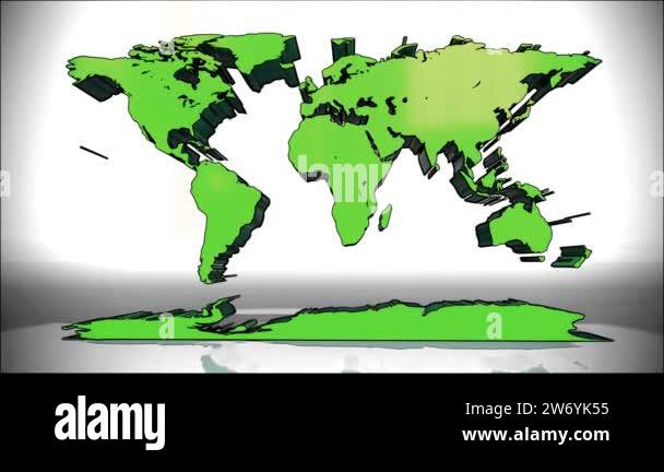 Earth map world exploding breaking floating explode global war ...